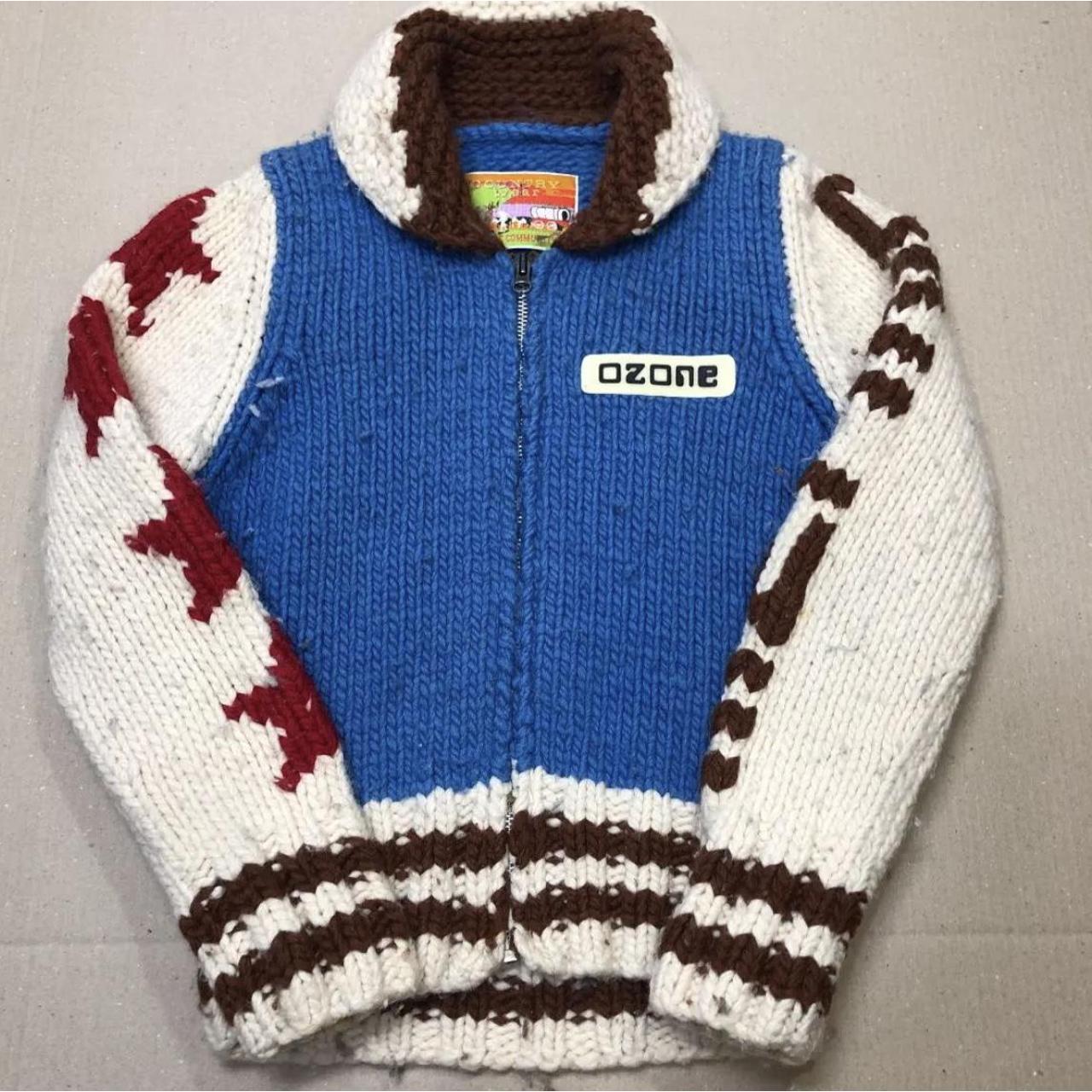 Ozone Community 90s Japan harajuku brand zip sweater... - Depop
