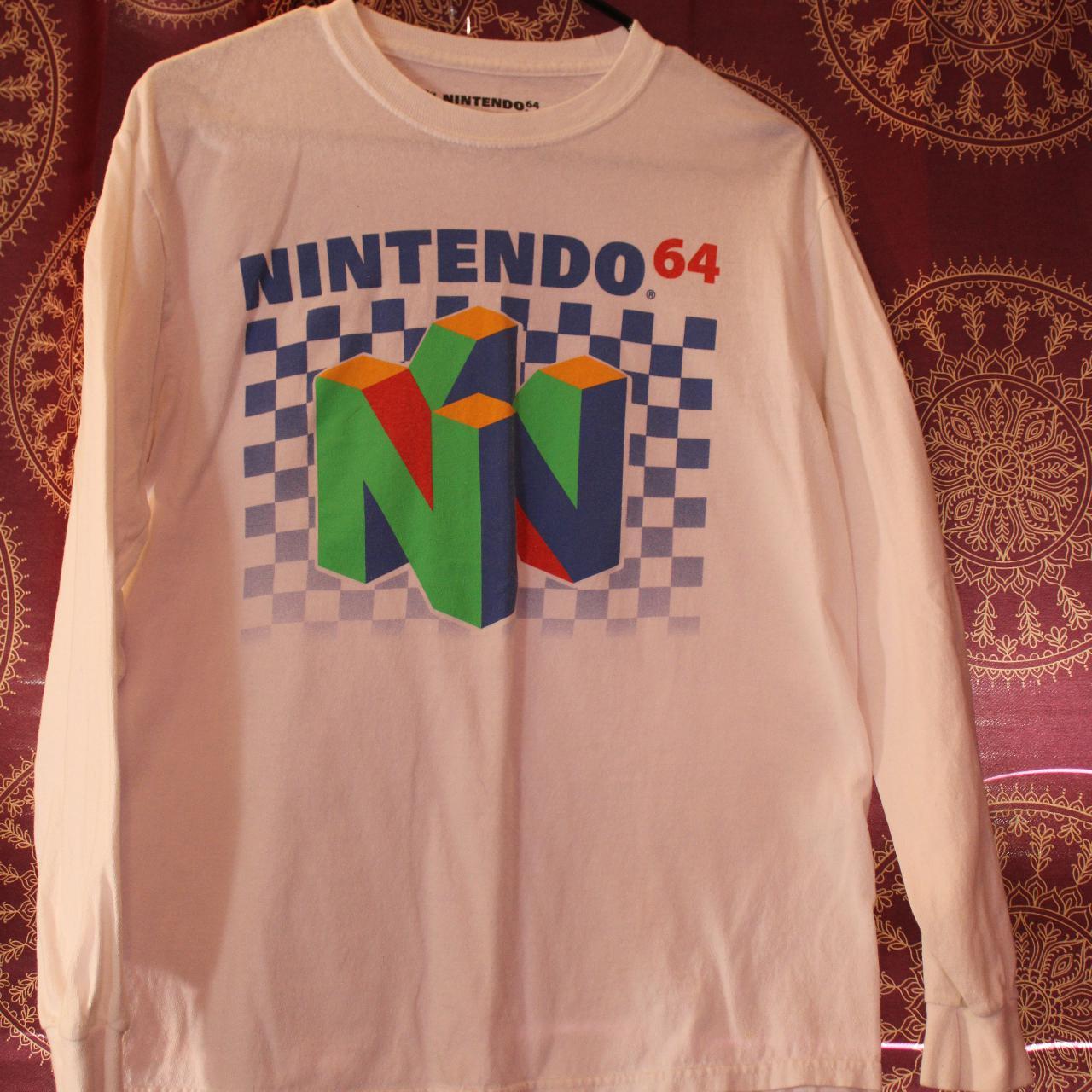 Nintendo 64 graphic long sleeve Mens M Has sleeve... - Depop