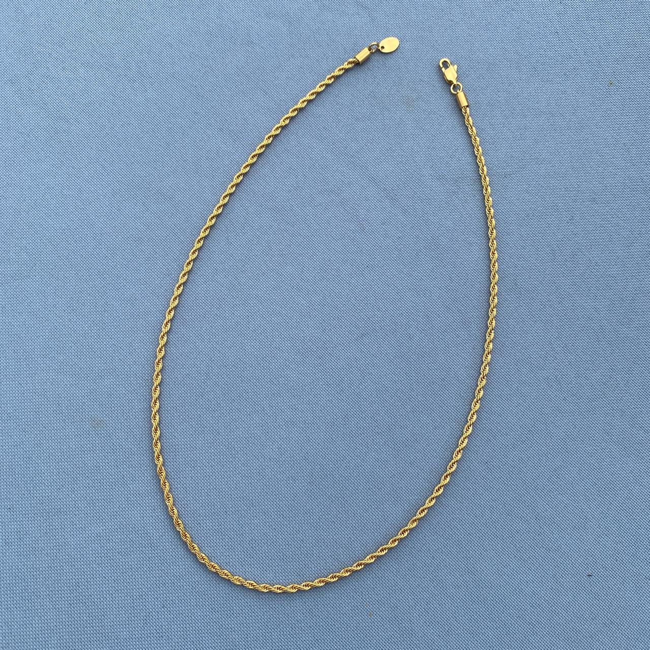 3mm gold rope chain Made from Premium 316L... - Depop