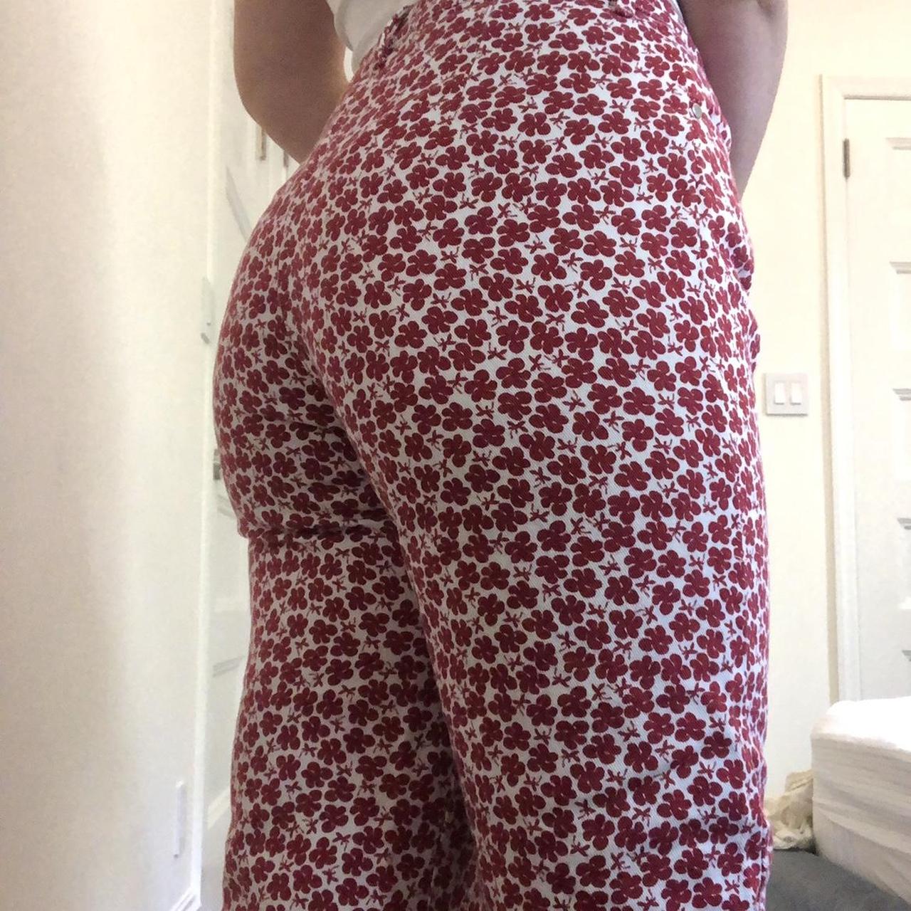 Afends Women's White and Red Jeans | Depop