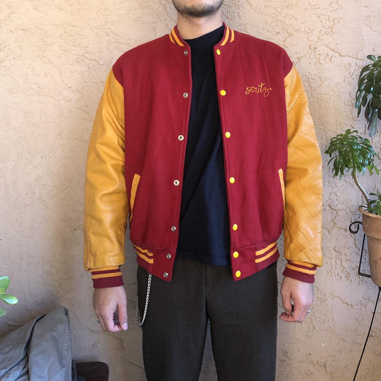 80s Voorhees varsity vice captain letterman jacket.... - Depop