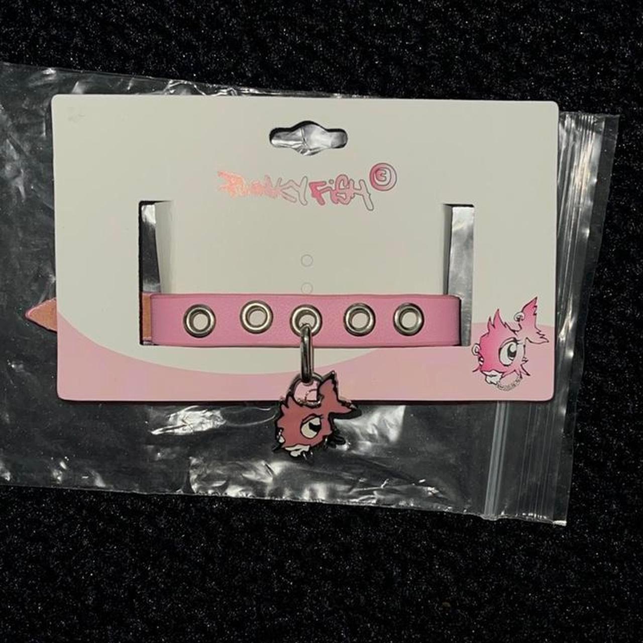Brand new punky fish pink eye let hole bracelet/with... - Depop