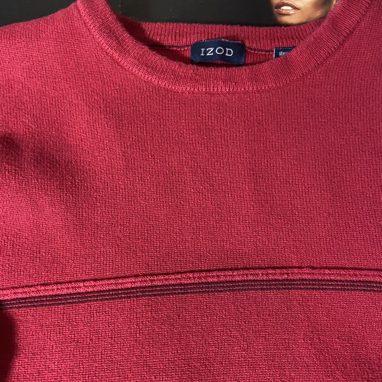 Red Izod Sweatshirt 100% cotton Excellent... - Depop