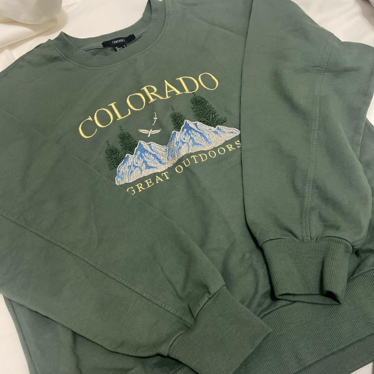 New : Forever 21 Crewneck embroidered with Colorado.... - Depop