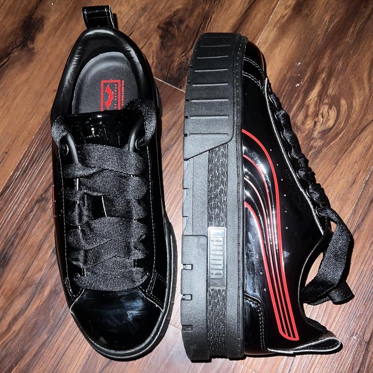 Batman x Puma Mayze Catwoman black and red platform... - Depop