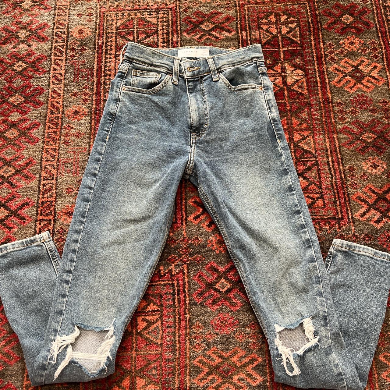 Top shop Jamie ripped knee jeans W26 L30 Only worn... - Depop