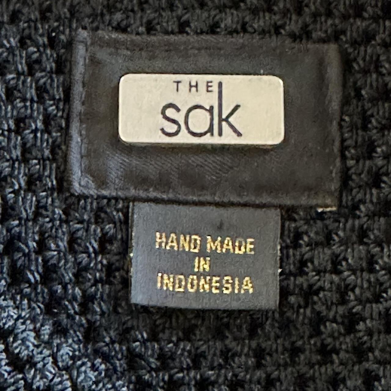 The Sak Black Woven Shoulder Bucket Bag Purse... - Depop