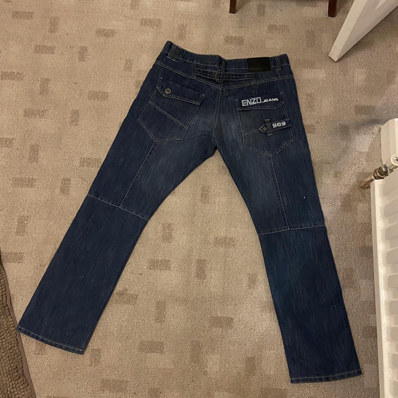 Y2K Enzo Jeans baggy/flared fit very nice and in... - Depop
