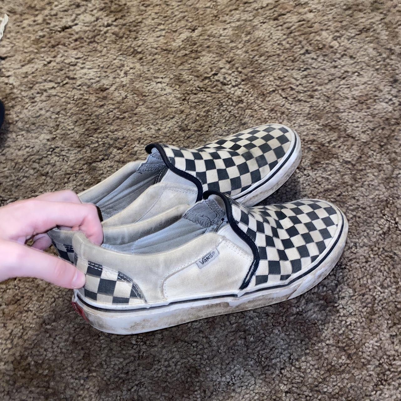 worn checkered vans send offers NO PAYPAL PAYMENTS... - Depop