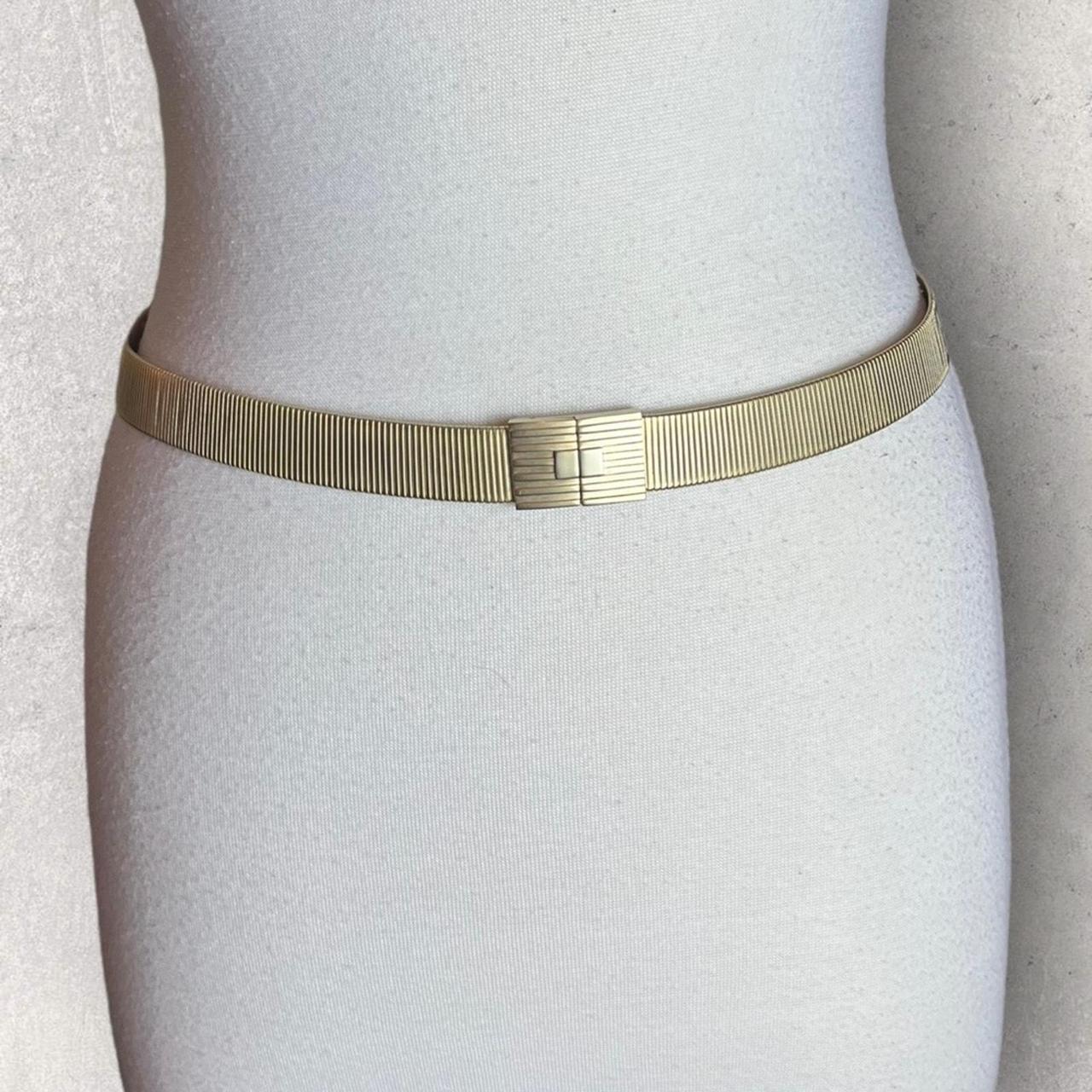 Fun and flashy gold metal stretch belt. Disco vibes... - Depop