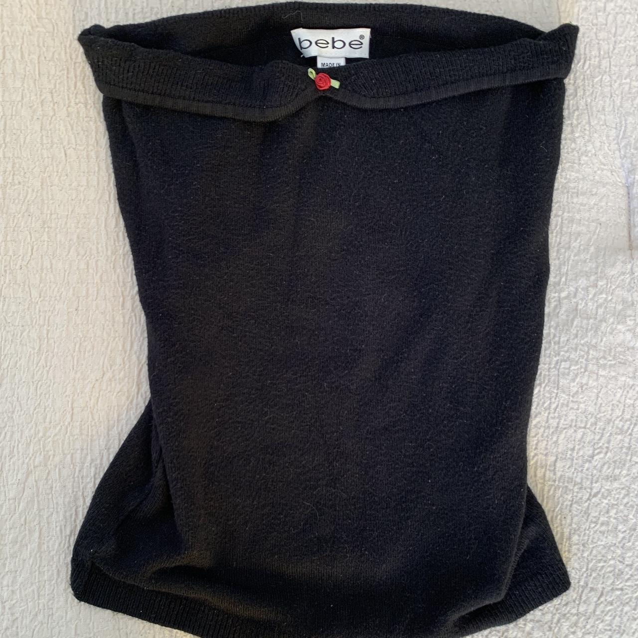 🌹bebe tube top with rosette 🌹 vintage, so has signs... - Depop