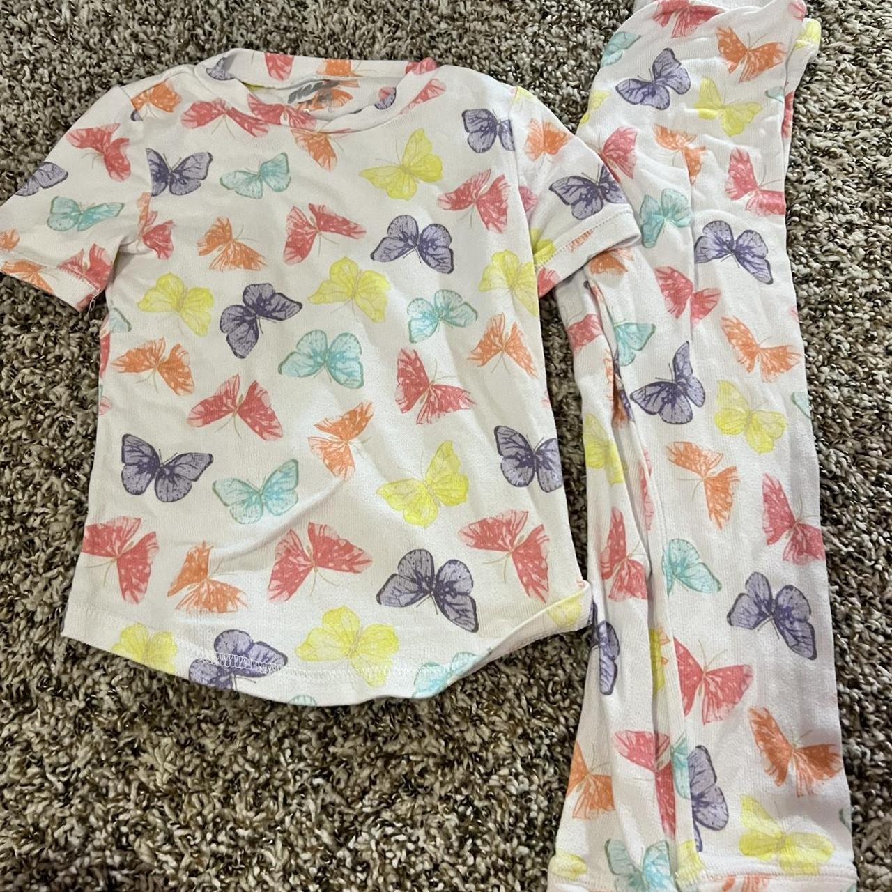 Girl’s butterfly pajama set. Size 6 - Depop
