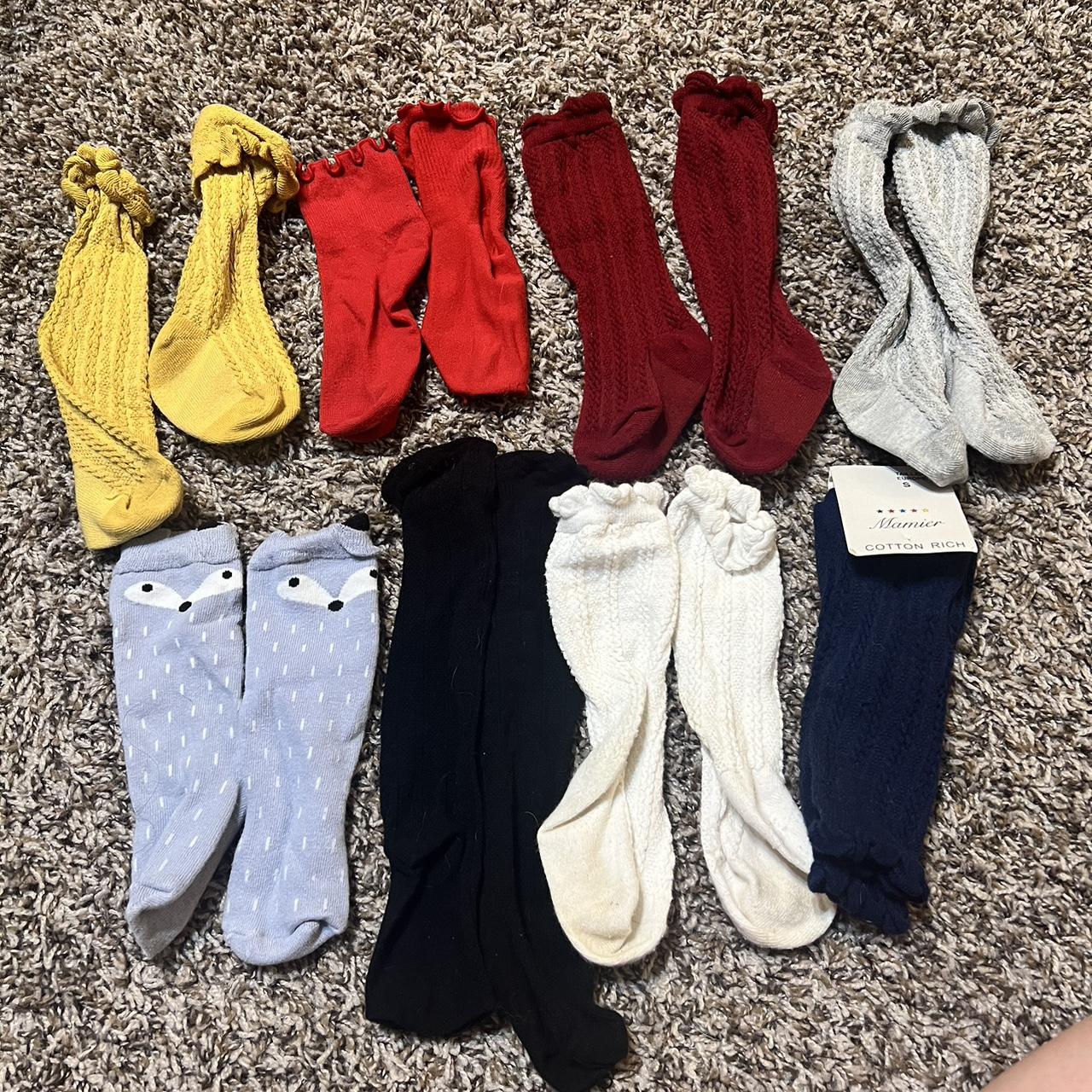 Girl’s knee high socks bundle. Fits Size 6-10 in shoe - Depop