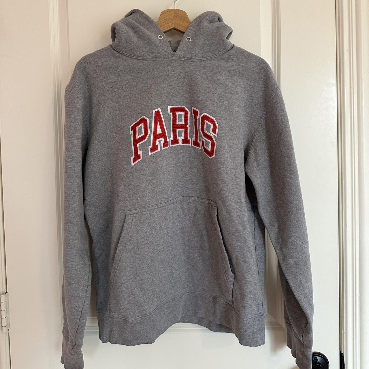 Sandro paris patch work gray hoodie No size but... - Depop