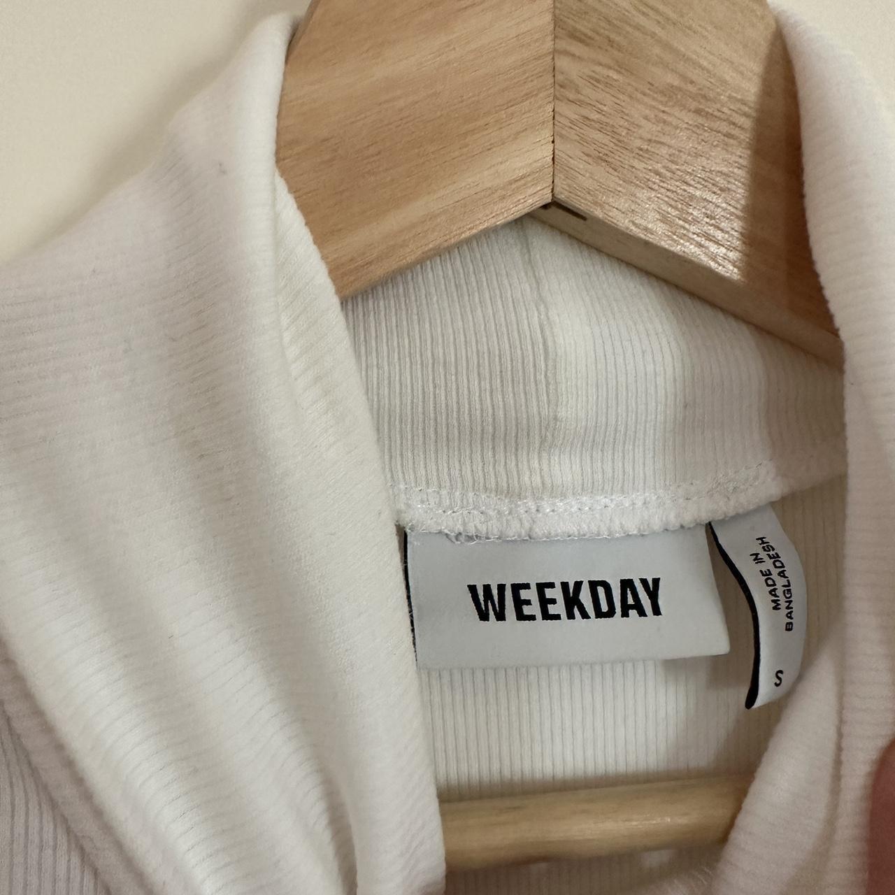 Weekday white turtleneck - worn once - super comfy... - Depop
