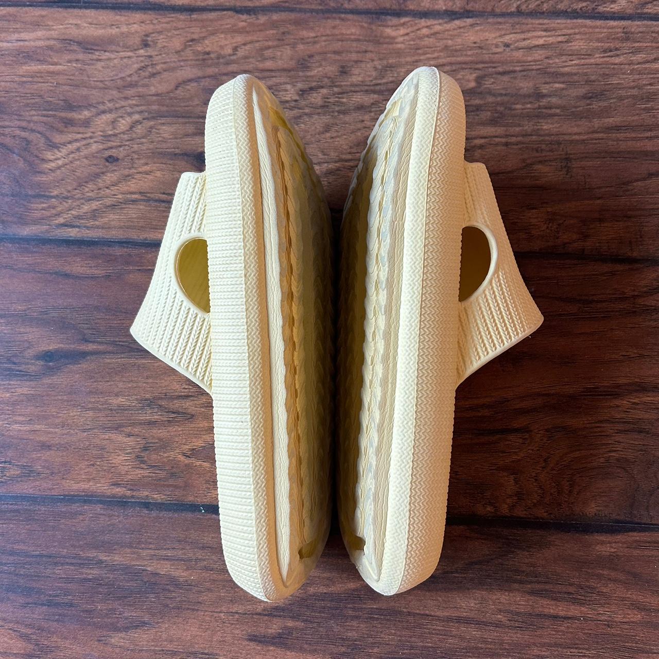 yellow lightweight slides 🌸 • lightly used • small... - Depop