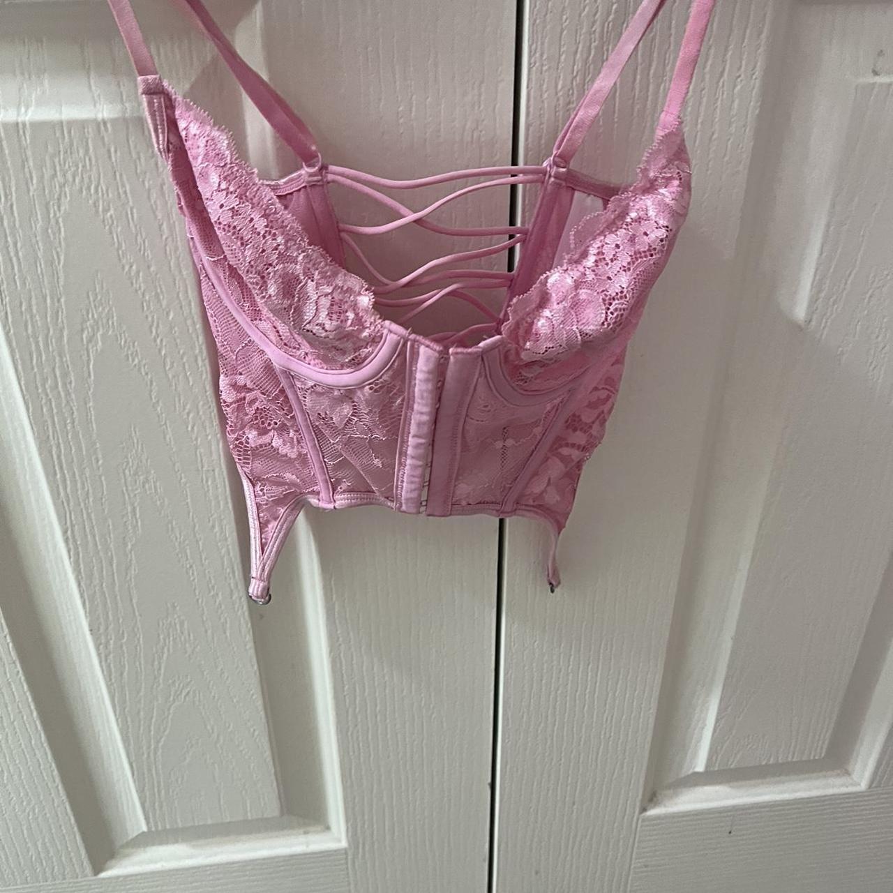 Pink glassons corset Only worn couple of times - Depop