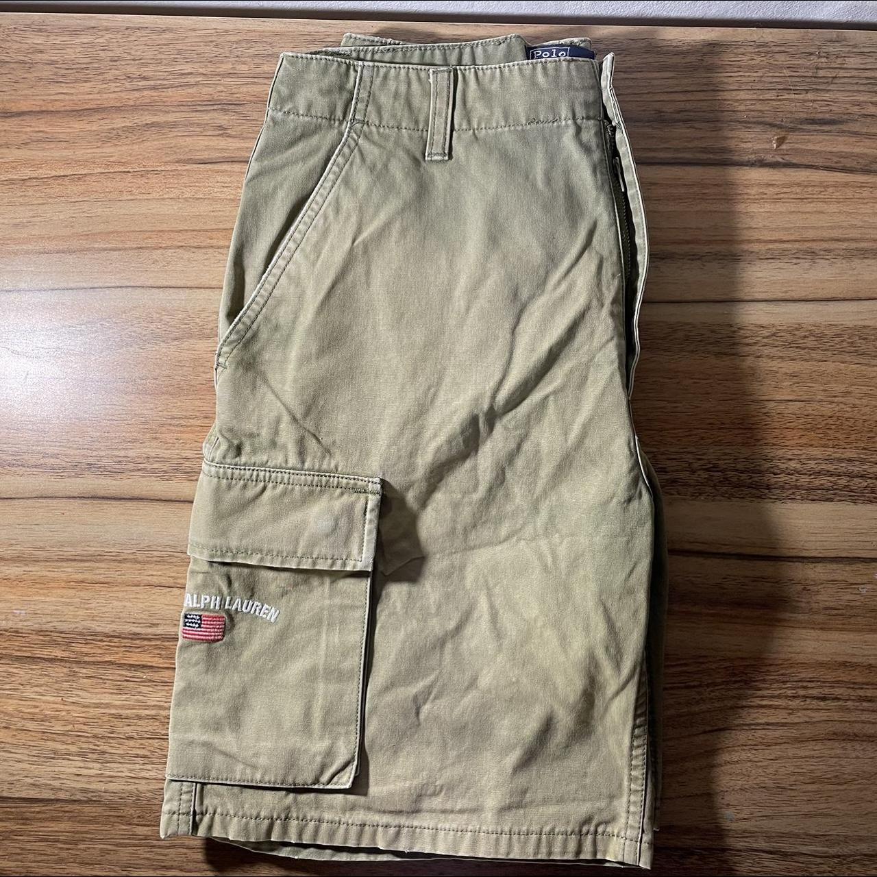Ralph Lauren cargo shorts Size XS Small acid stain... - Depop