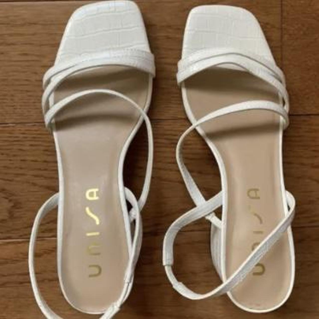 Unisa Women's White Sandals | Depop