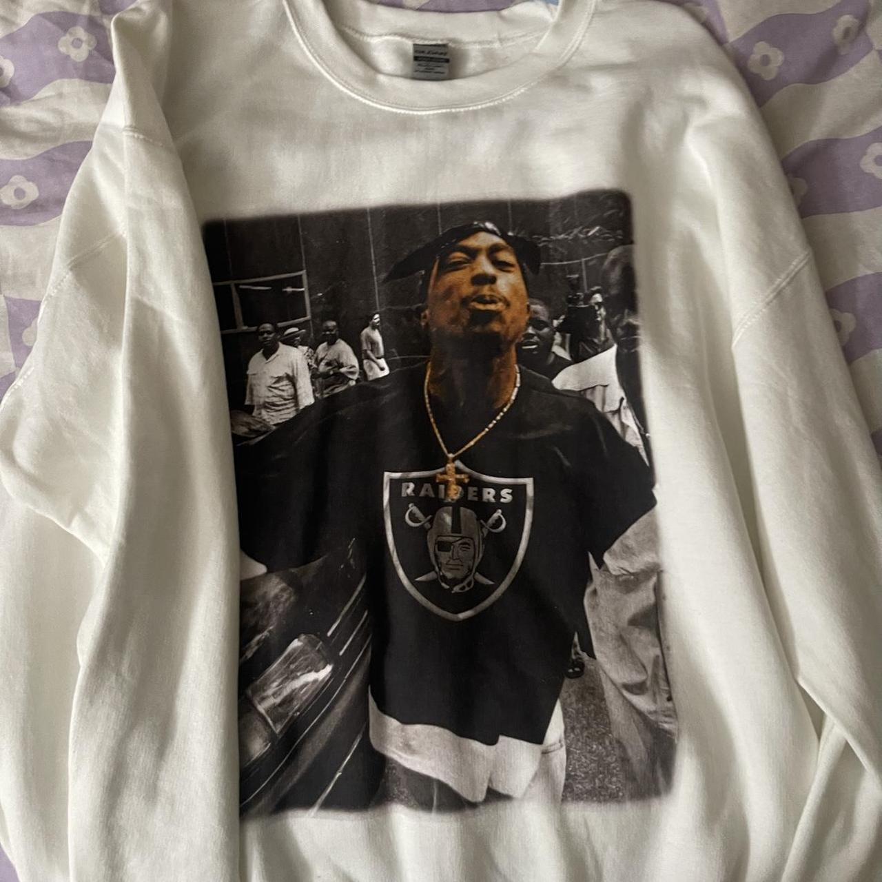 Custom 2pac raiders crewneck - Depop