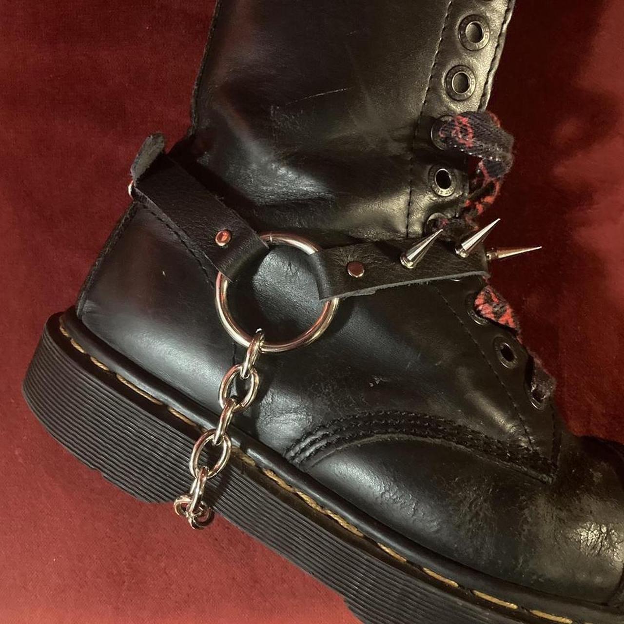 Genuine leather bootstrap with 3/4” metal tree/cone... - Depop