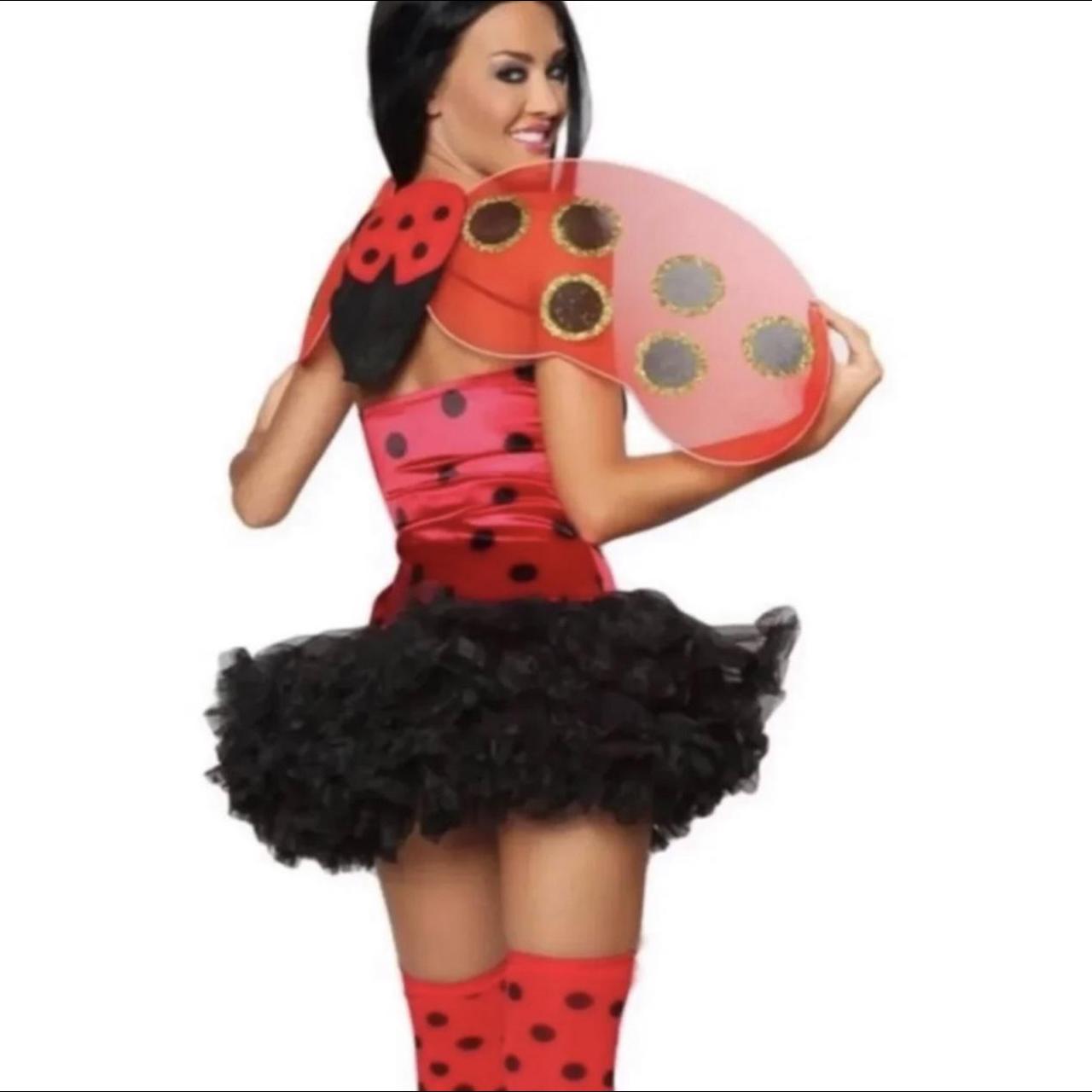 NEW LEG AVE DAISY LADYBUG Rave Halloween Costume... - Depop
