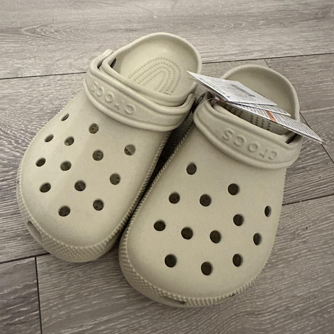 Beige crocs Size 5 Brand new with tags Delivery... - Depop