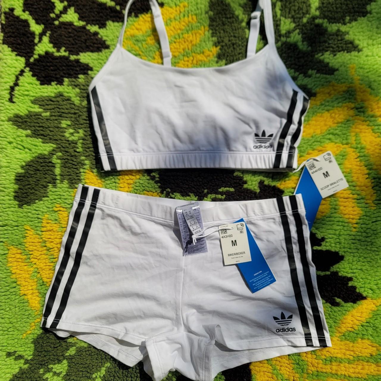 WHITE ADIDAS 2 PIECE SET *Matching sports bra and... - Depop