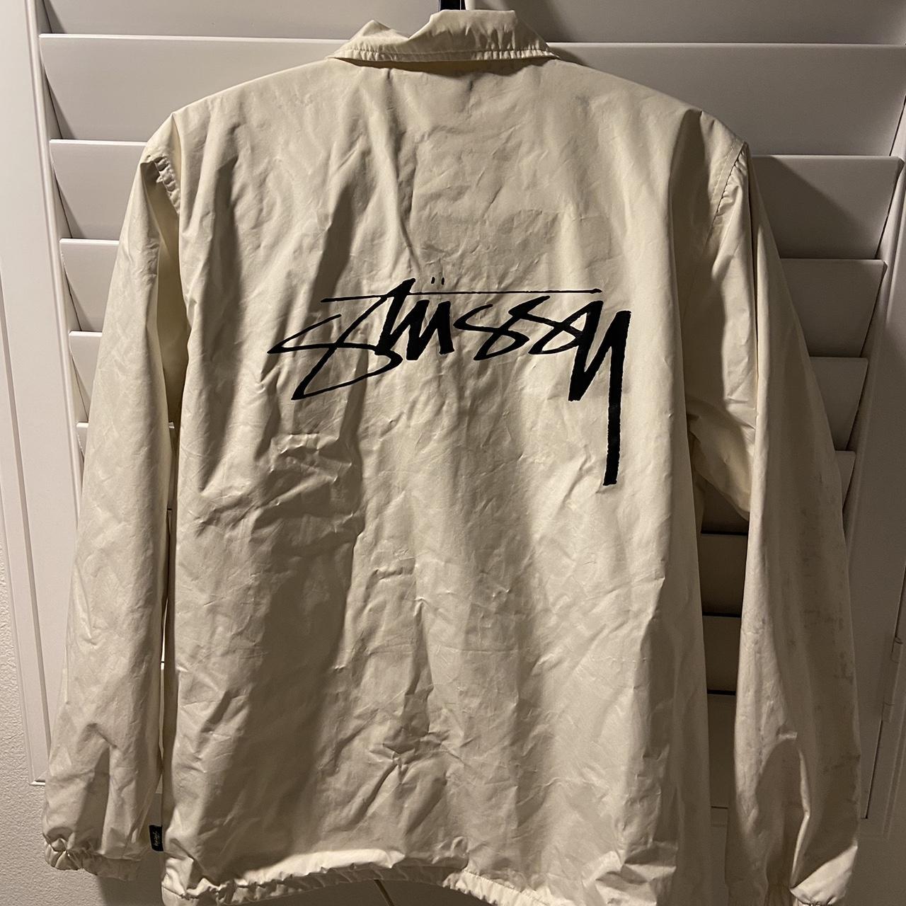 stussy rain jacket/windbreaker kinda of material... - Depop