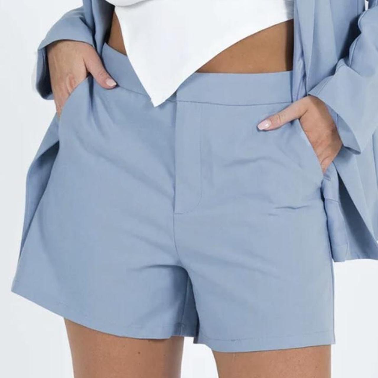 Princess Polly Women's Blue Shorts | Depop