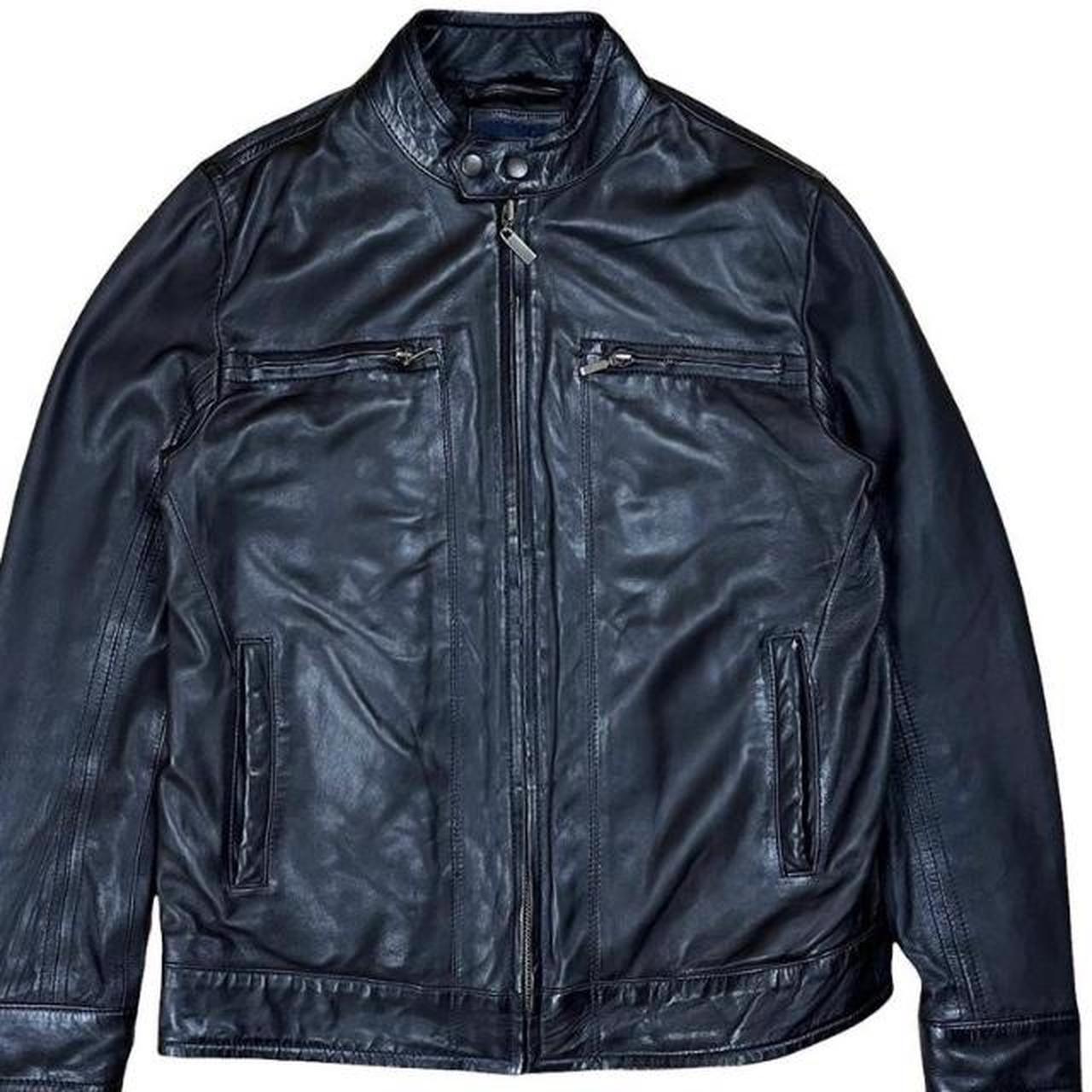 Vintage 90s Guise Brown Real Leather Jacket Size:... - Depop