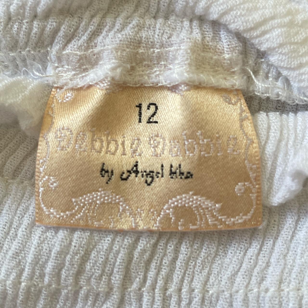 Angel Biba top - Size 12 White cropper long sleeve... - Depop