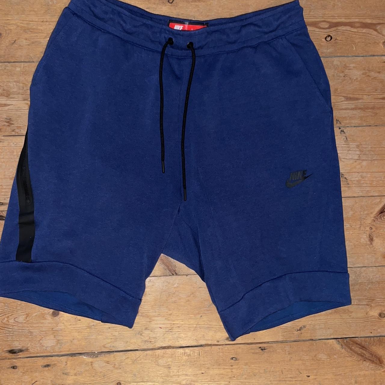 Blue Nike Tech shorts Good condition Men’s size M - Depop