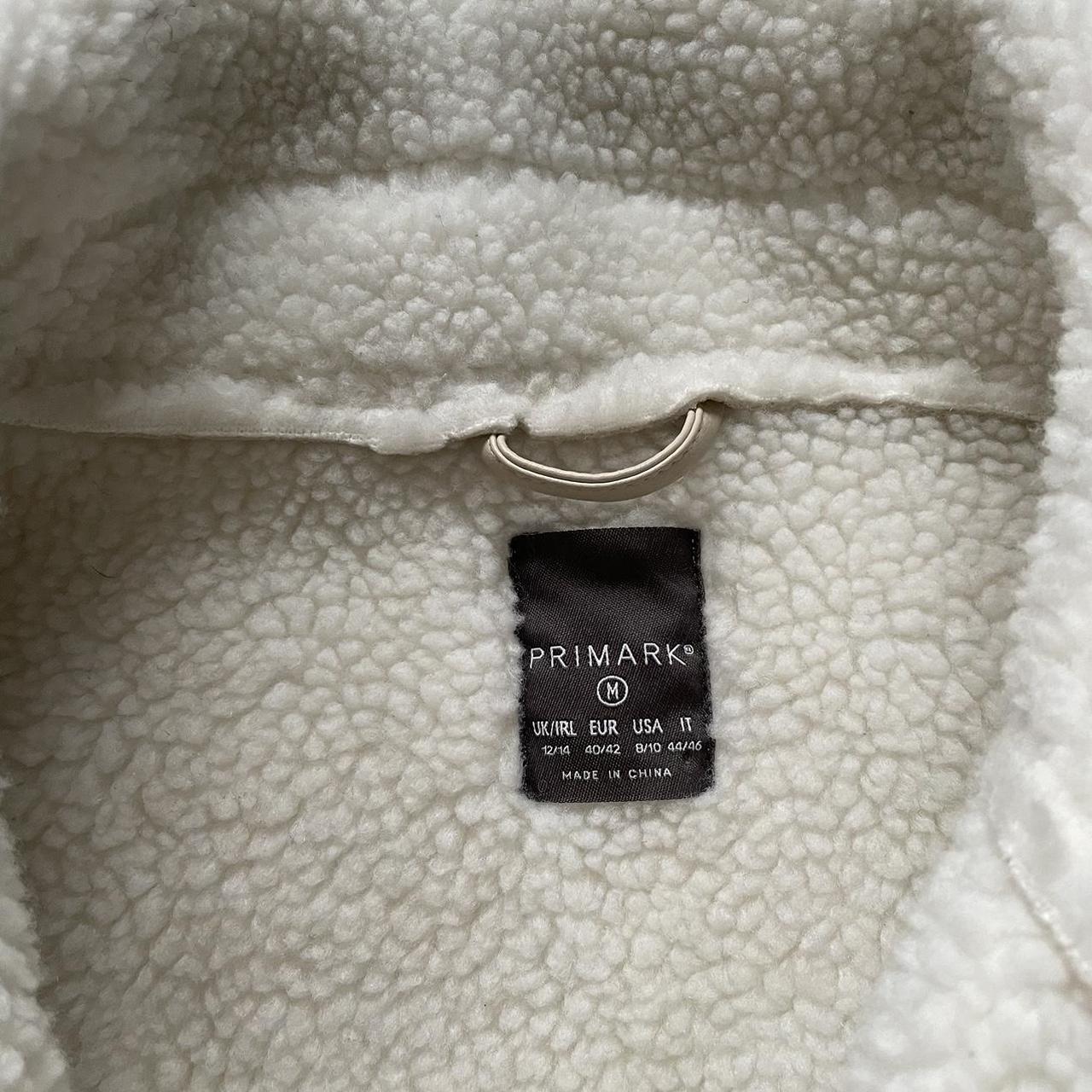 Primark Cream Aviator Jacket size Medium Great... - Depop