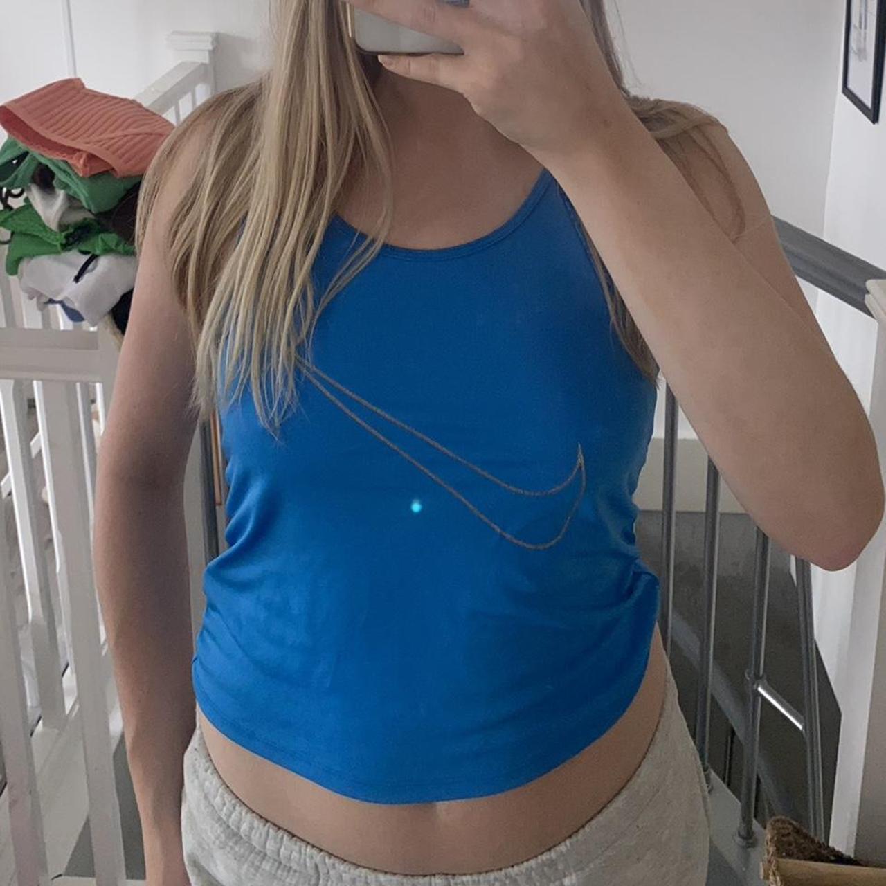 Nike blue sports top Worn but good condition Seen... - Depop