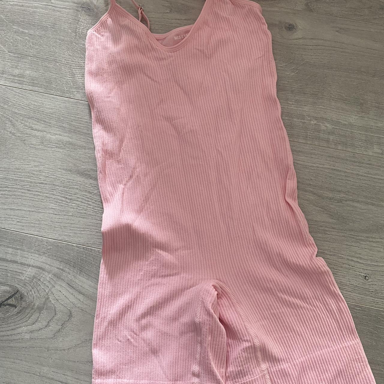 Missy Empire ribbed pink unitard/ playsuit Never... | Depop