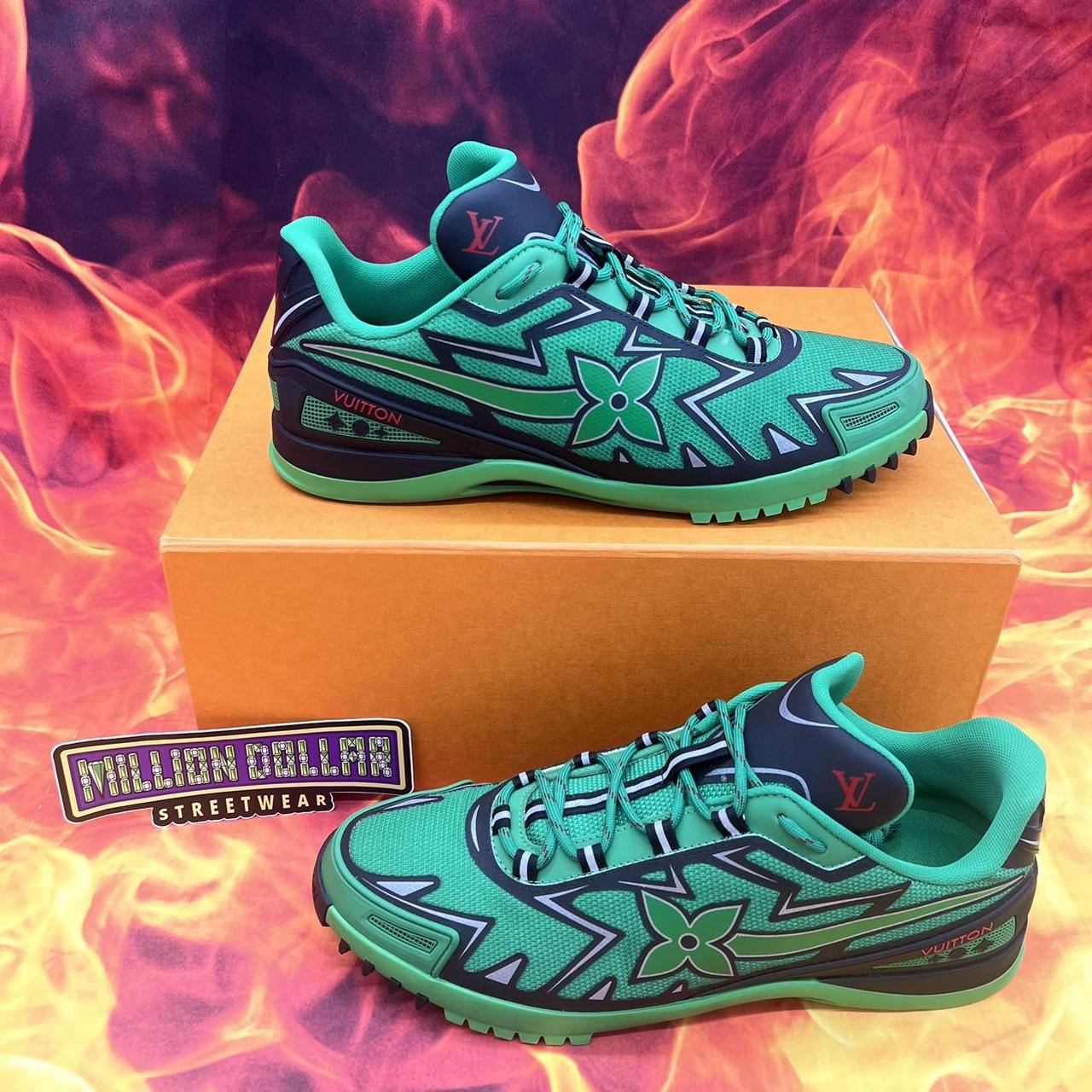 Louis Vuitton sprint sneaker Color: green Size: 10 | Depop Louis Vuitton sprint sneaker Color: green Size: 10 | Depop