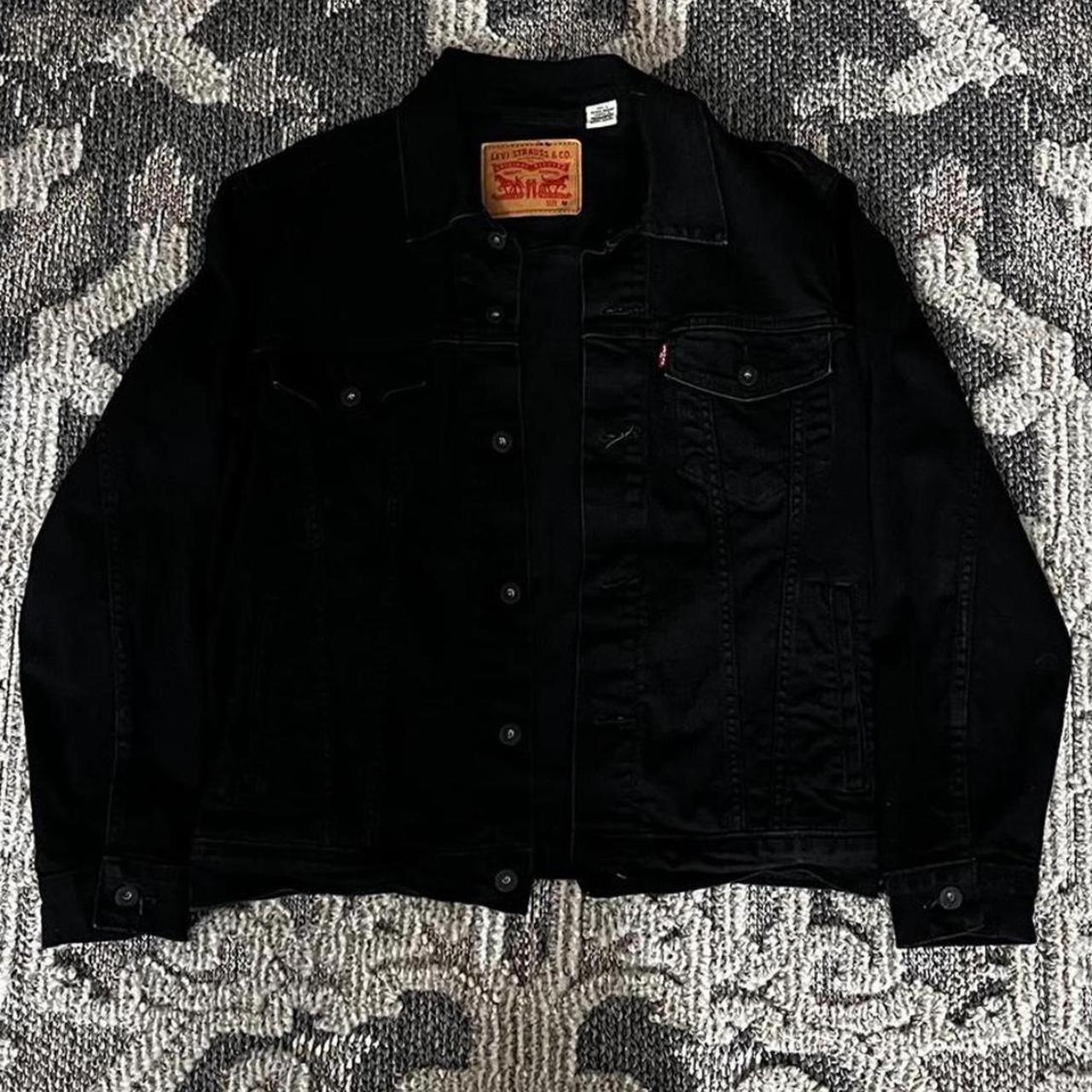 Levis Black Denim Jacket Size M super good... - Depop
