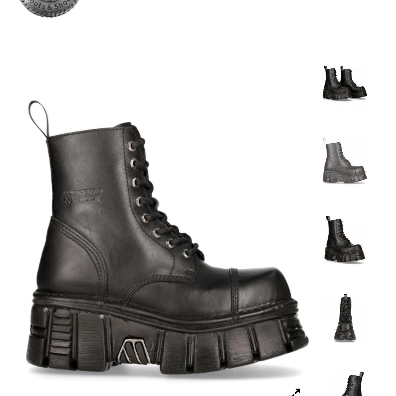 New Rock Platform Combat Boots Made in... - Depop