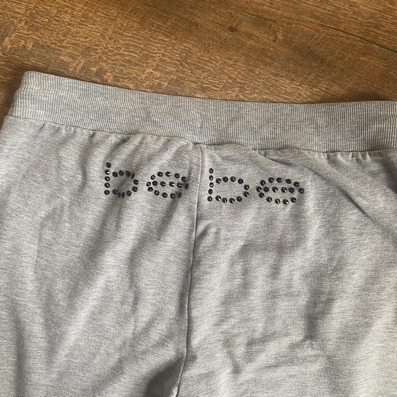 bebe rhinestone gray joggers size L #bebe - Depop