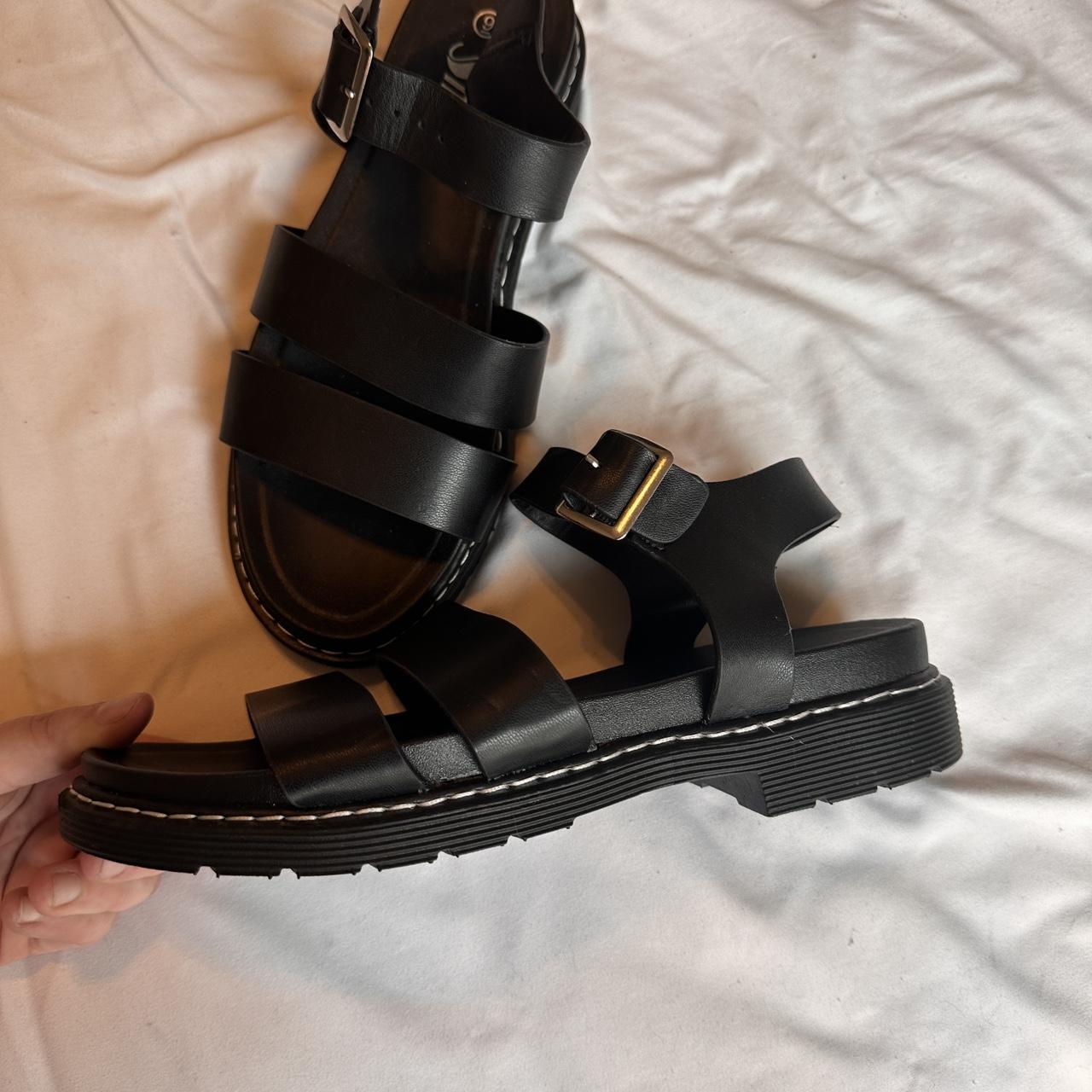 New black Shein sandals. Size 9 from SHEIN. - never... - Depop