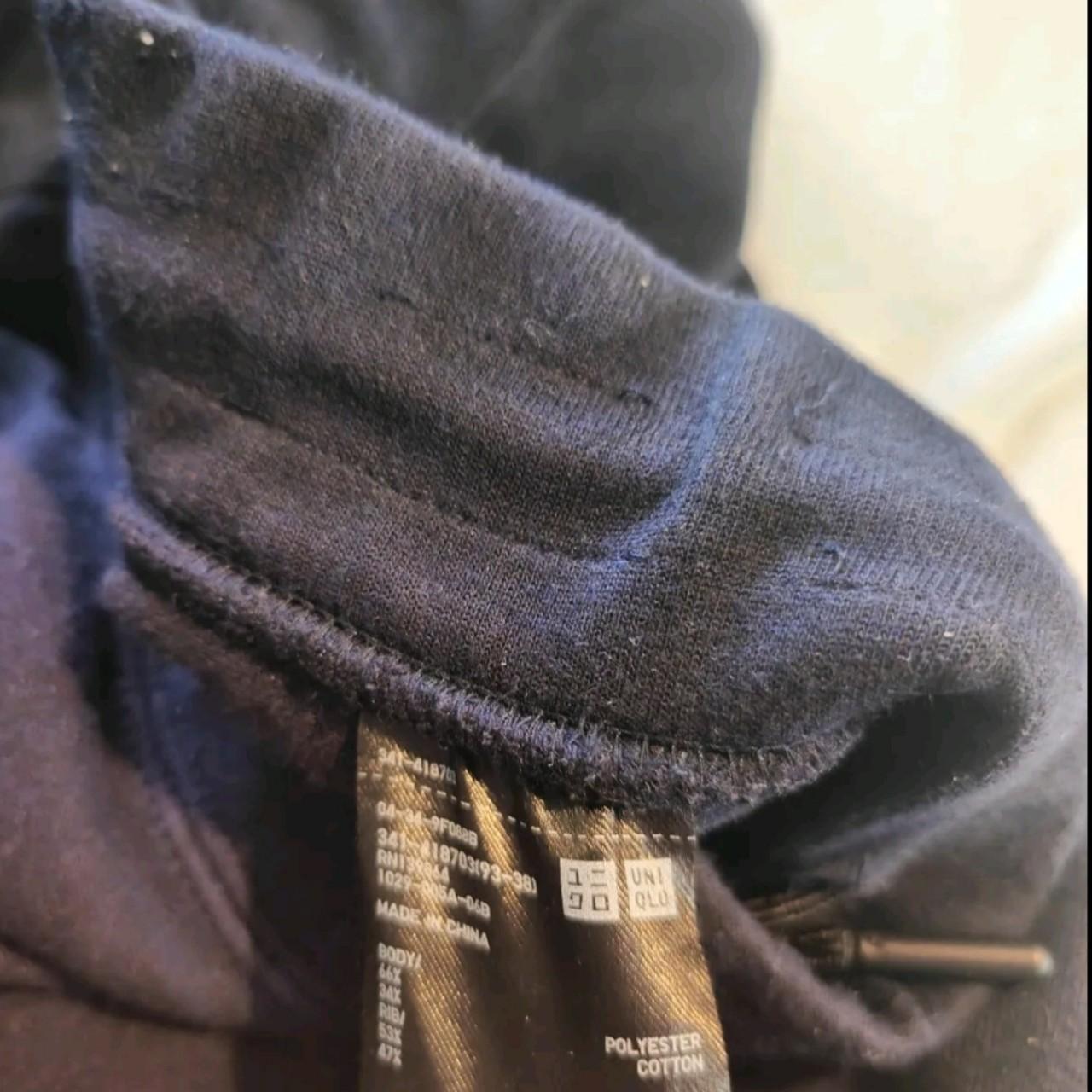 Uniqlo Navy Blue Joggers Track Lounge Pants Zip... - Depop