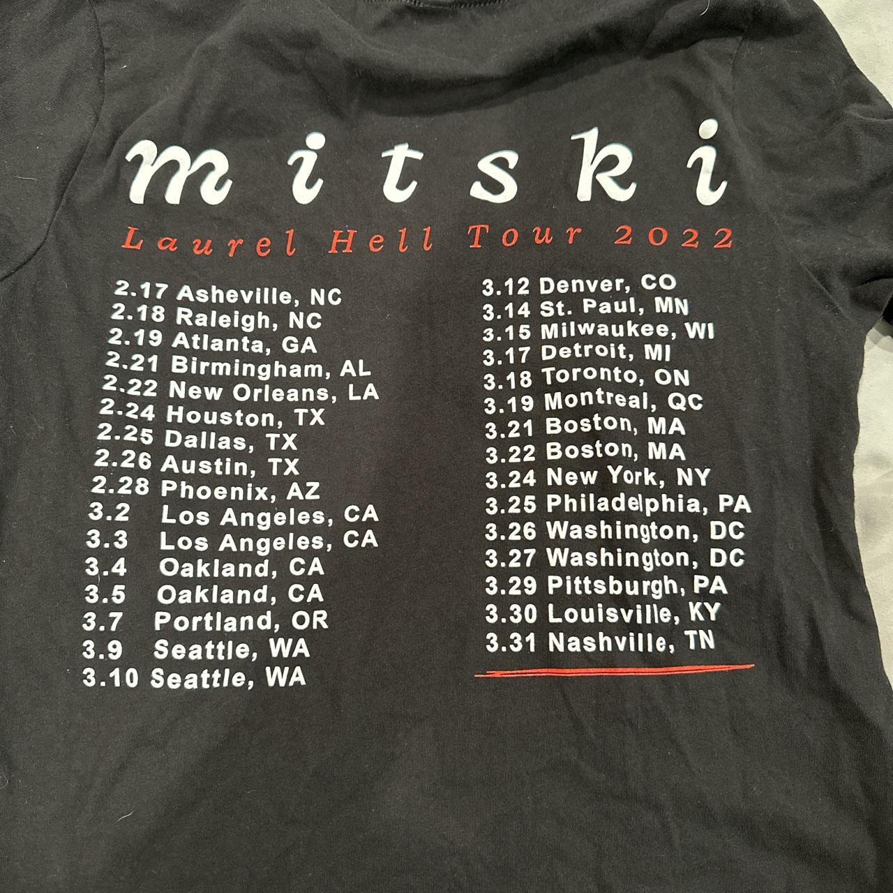 DM TO PURCHASE mitski laurel hell us tour t... - Depop