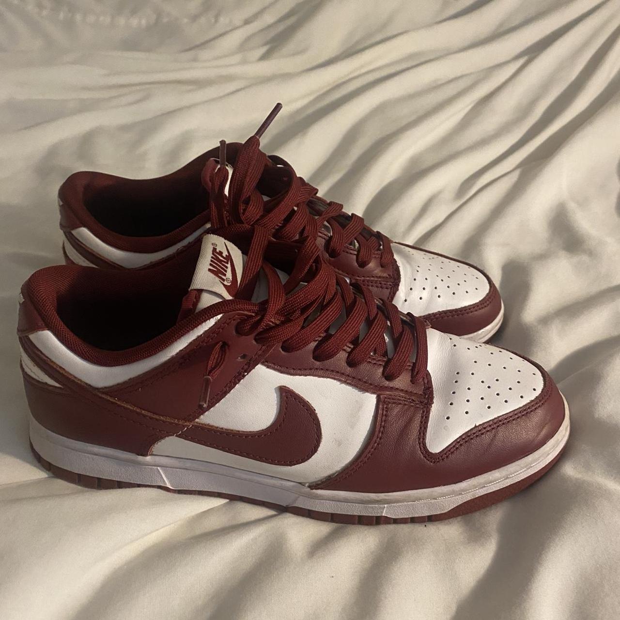 Nike dunk low, in Maroon, really nice pair of shoes... - Depop