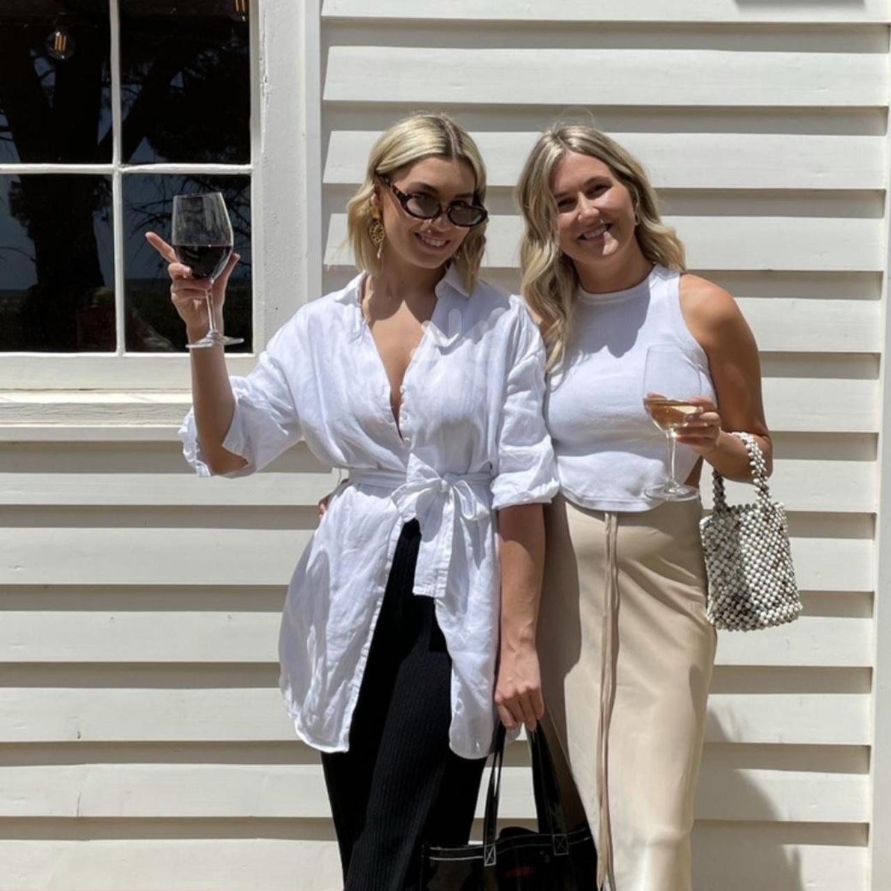 DISSH LIBBY WHITE LINEN SHIRT MINI DRESS - Depop