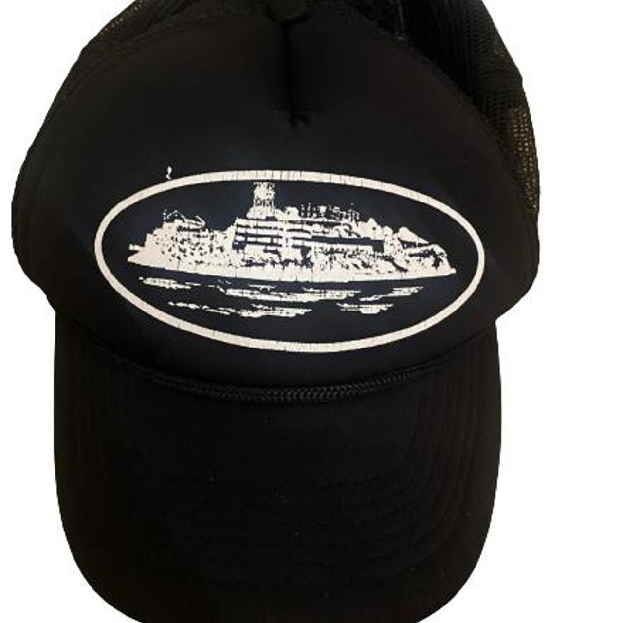 black and white crtz/corteiz trucker hat:) there... - Depop