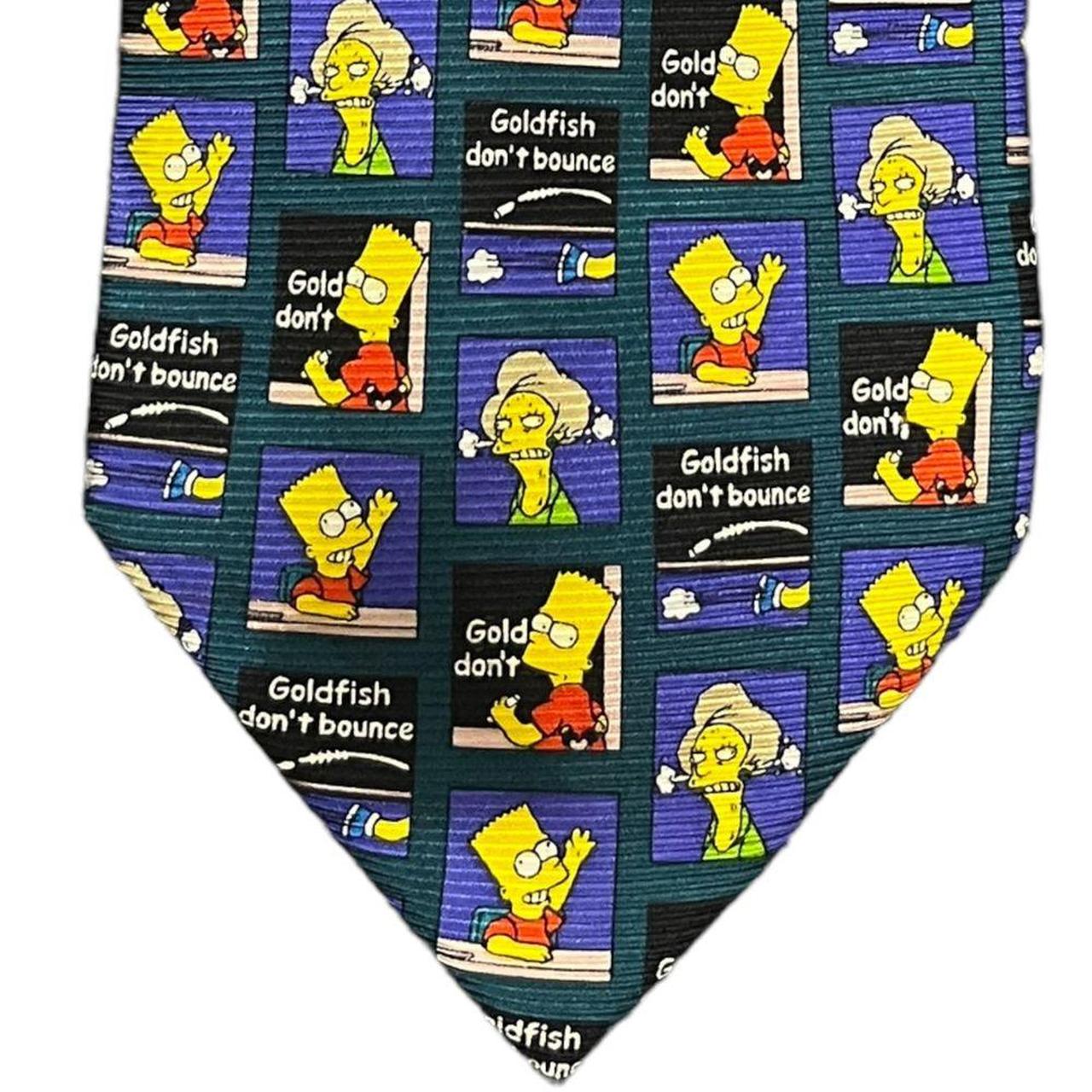The Simpsons Tie Rack 100% Silk Tie Bart Mrs.... - Depop
