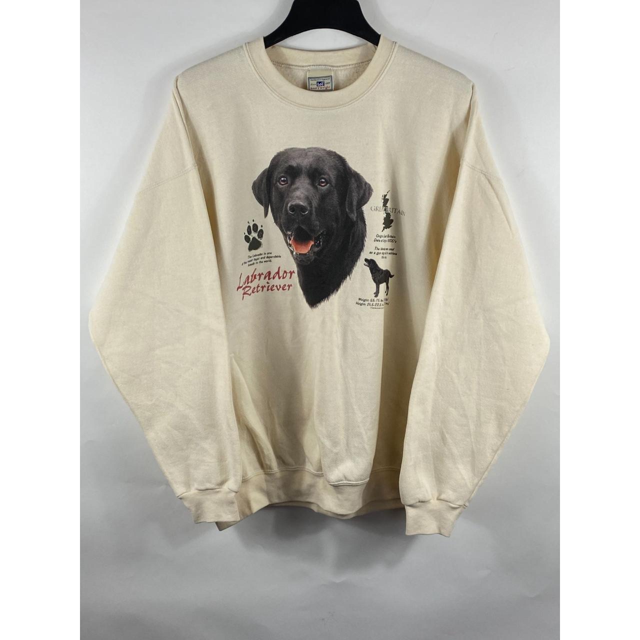 Vintage Lee Labrador Retriever Pullover Sweatshirt... - Depop