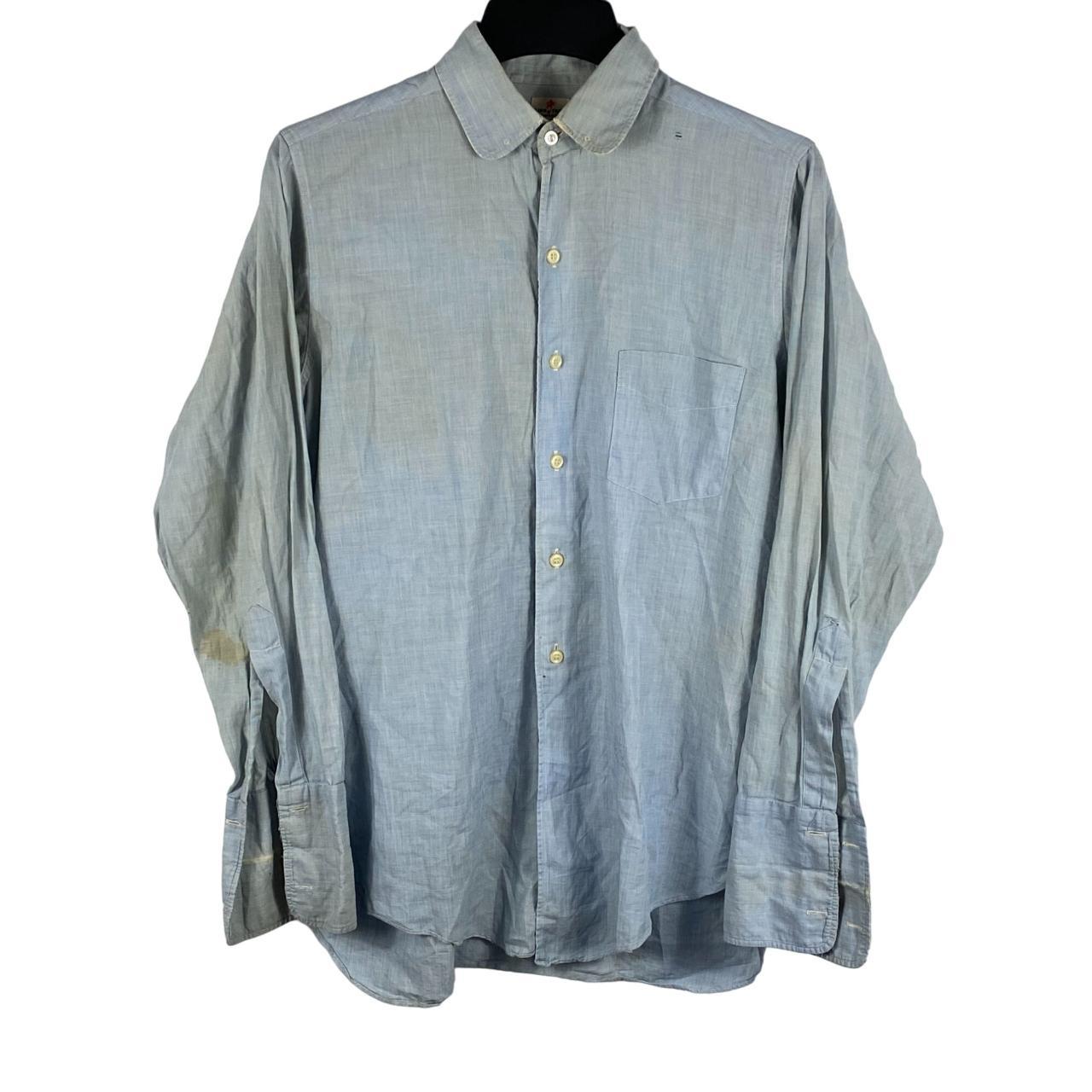 Vintage Lion of Troy Sanforized Button Down L/S... - Depop