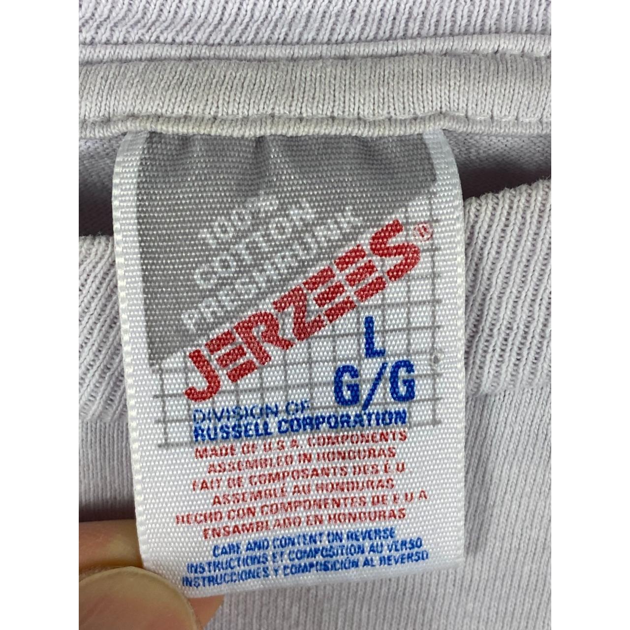 Vintage Jerzees F97 Red Farmer Hueytown, Alabama Tee... - Depop